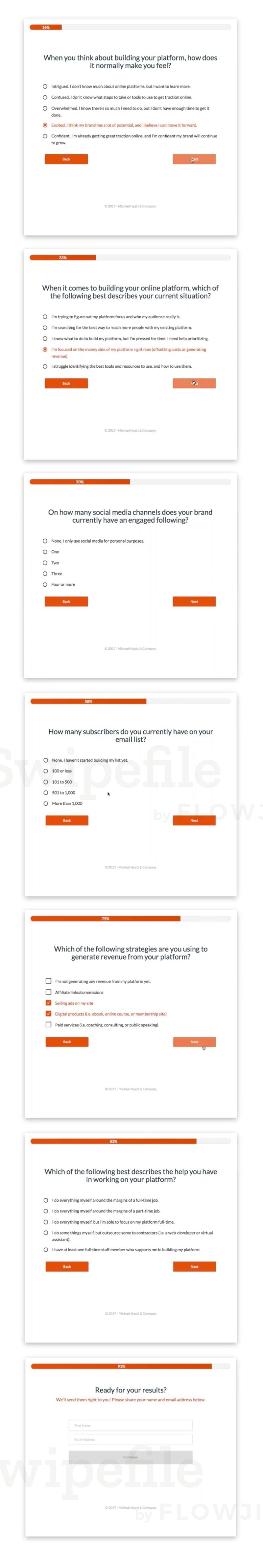 Surveys Collection - Swipefile by Flowji