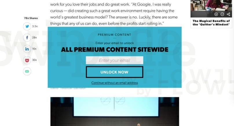 Opt-in Example - Get premium content subscribe box popup - Swipefile by ...